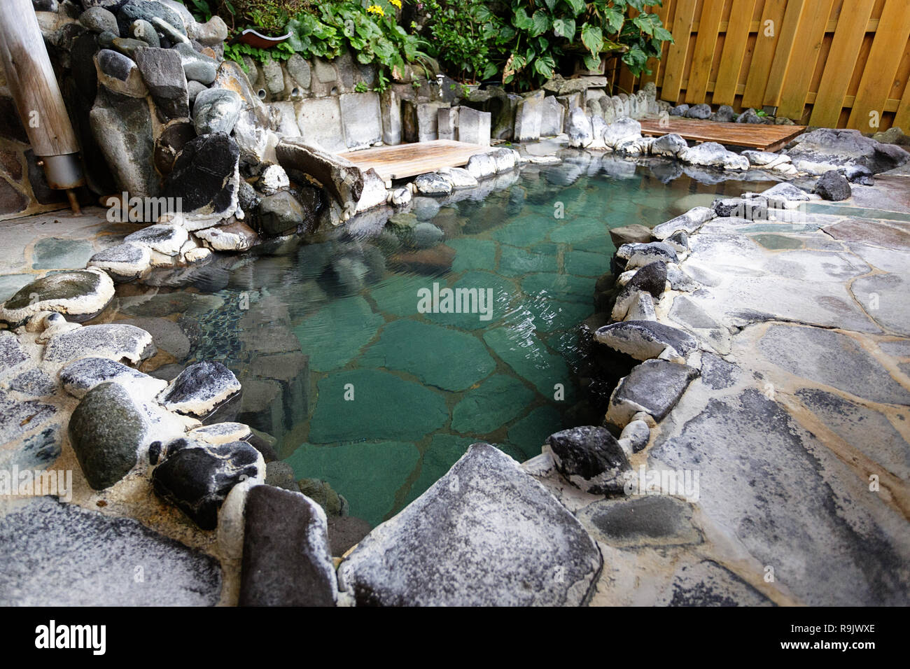 Idyllic Outdoor bath Onsen, Japan Stock Photo - Alamy