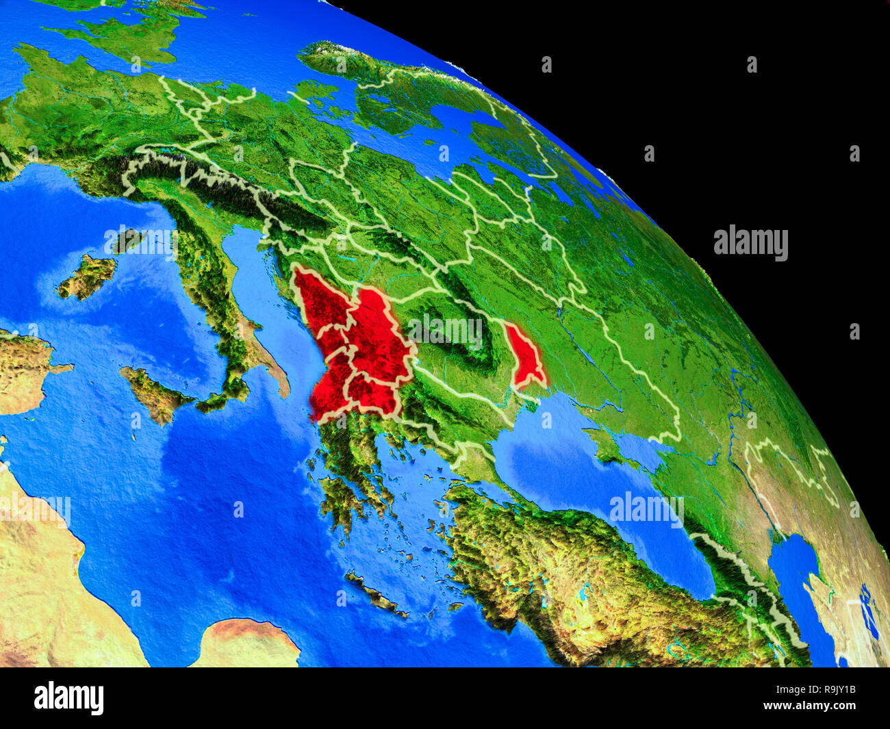 Cefta countries on globe hi-res stock photography and images - Alamy