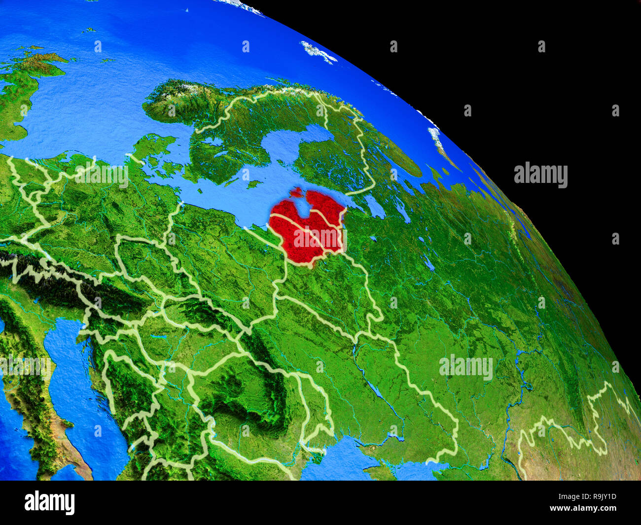 Baltics map High Resolution Stock Photography and Images - Alamy