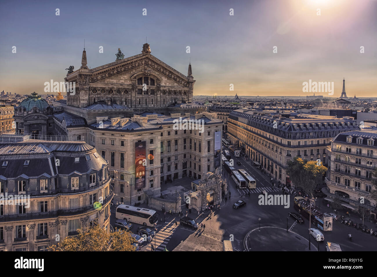 Opera theater paris aerial hi-res stock photography and images - Alamy