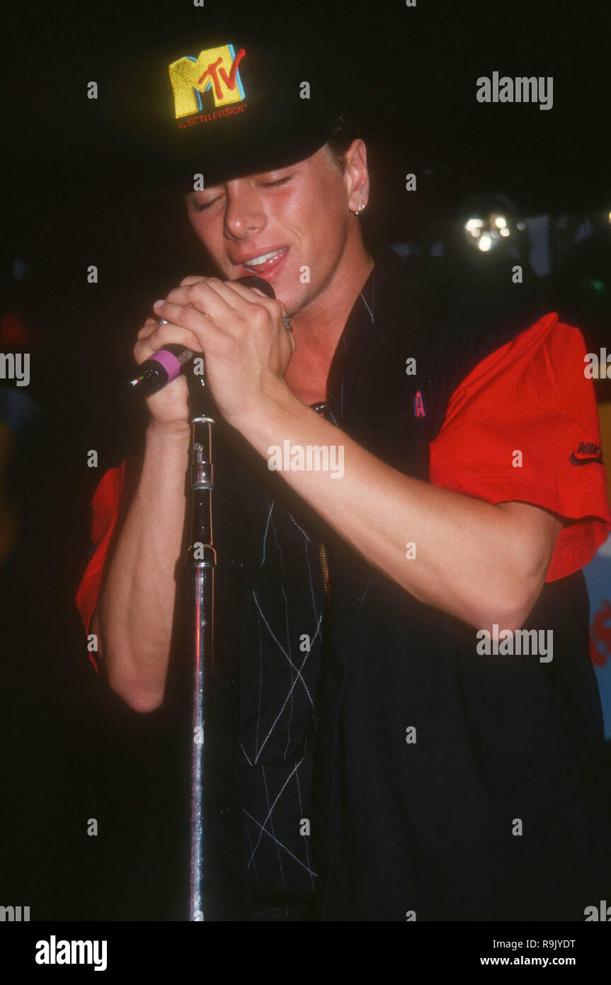 ANAHEIM, CA - JUNE 12: Singer Jeremy Jordan performs in concert on June ...