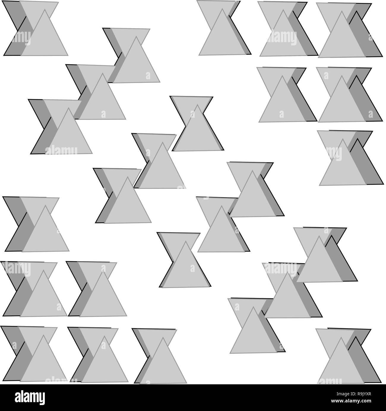 gray triangles with shadow white background patterns Stock Vector Image ...