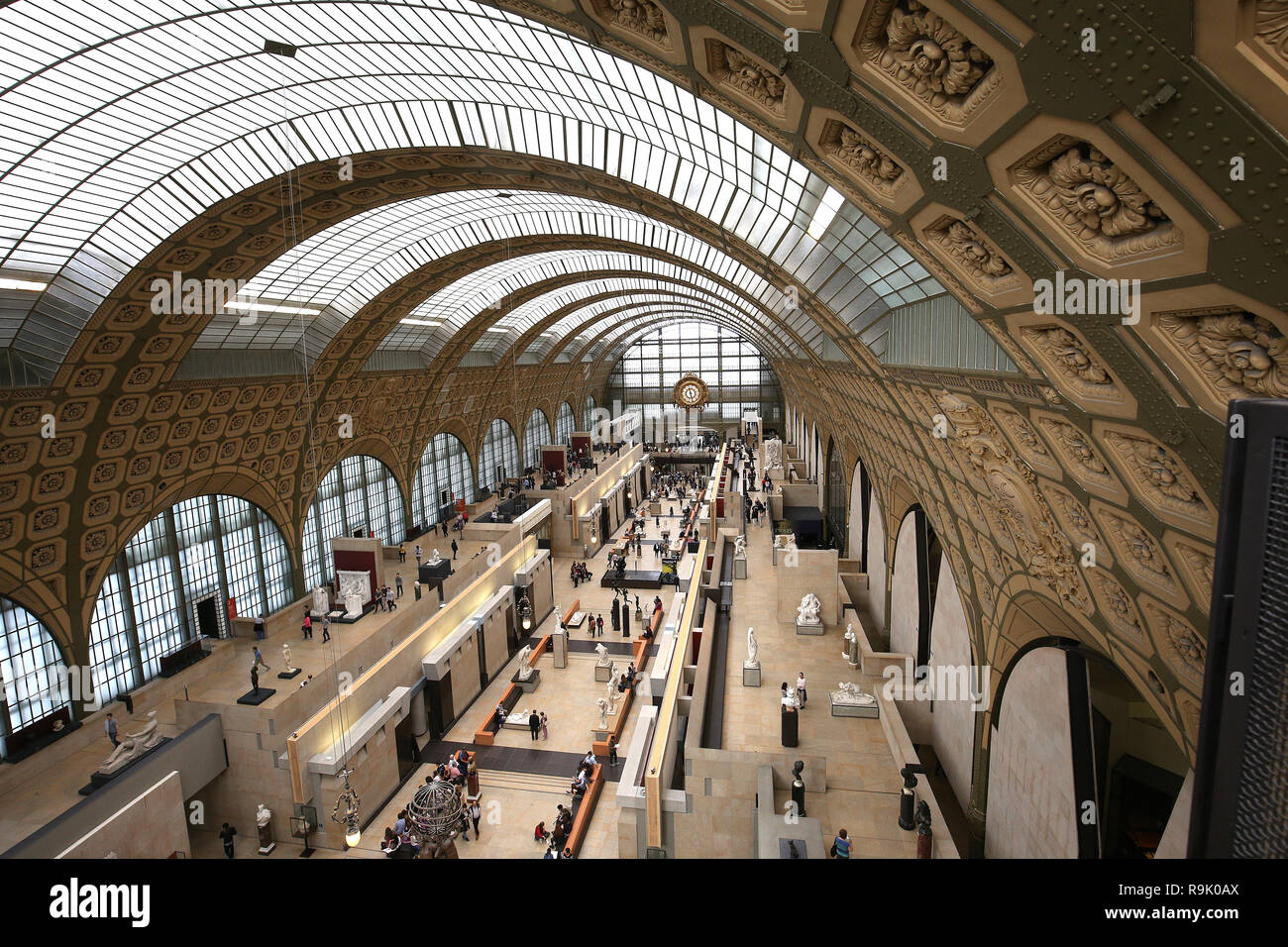 PARIS, FRANCE, MARCH 07, 2017 : architectural details of The Orsay ...