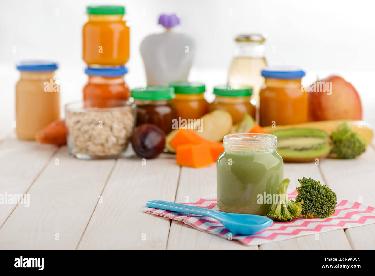 Wide assortment of baby foods Stock Photo - Alamy