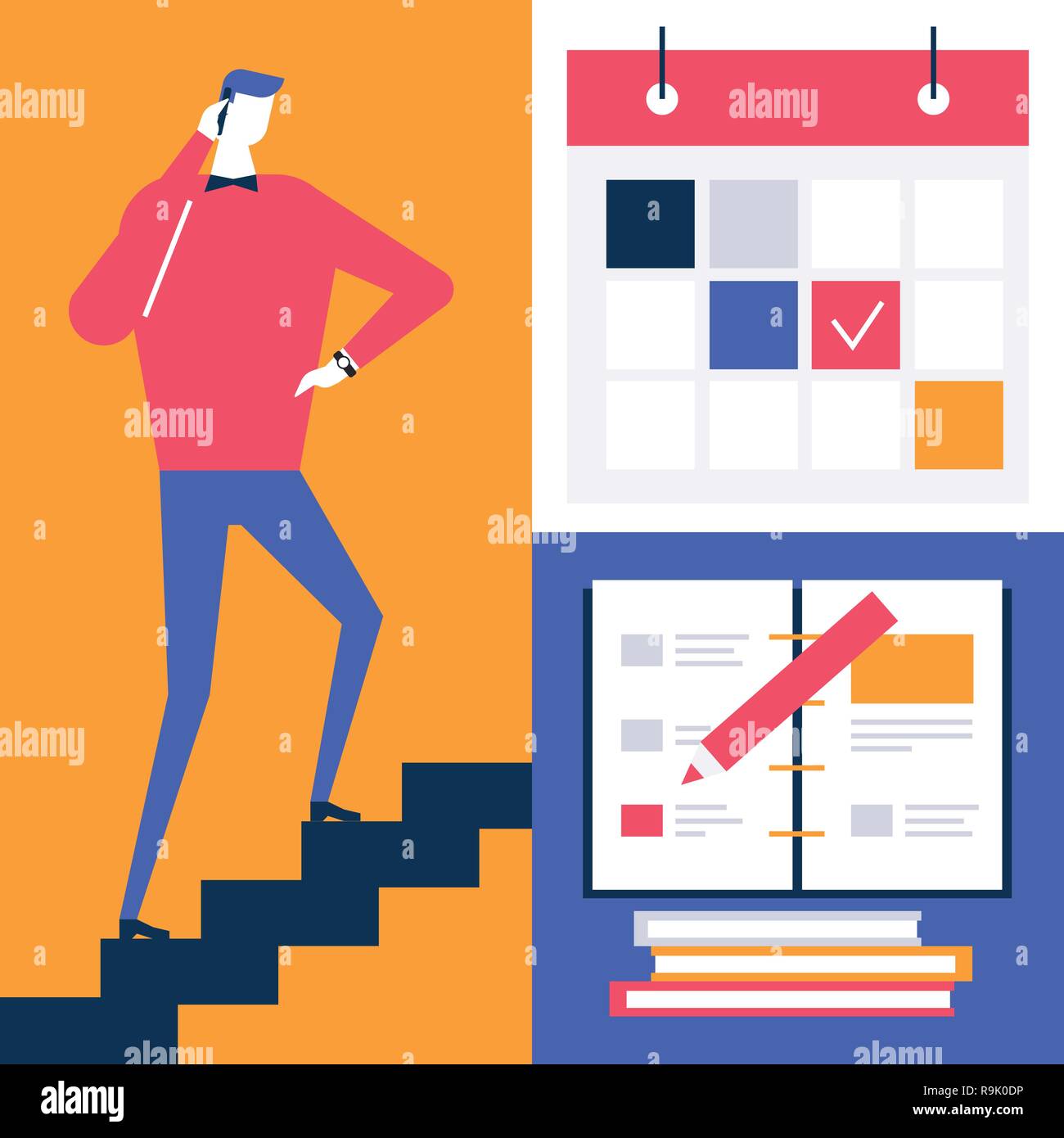 Due date calendar Stock Vector Images - Alamy