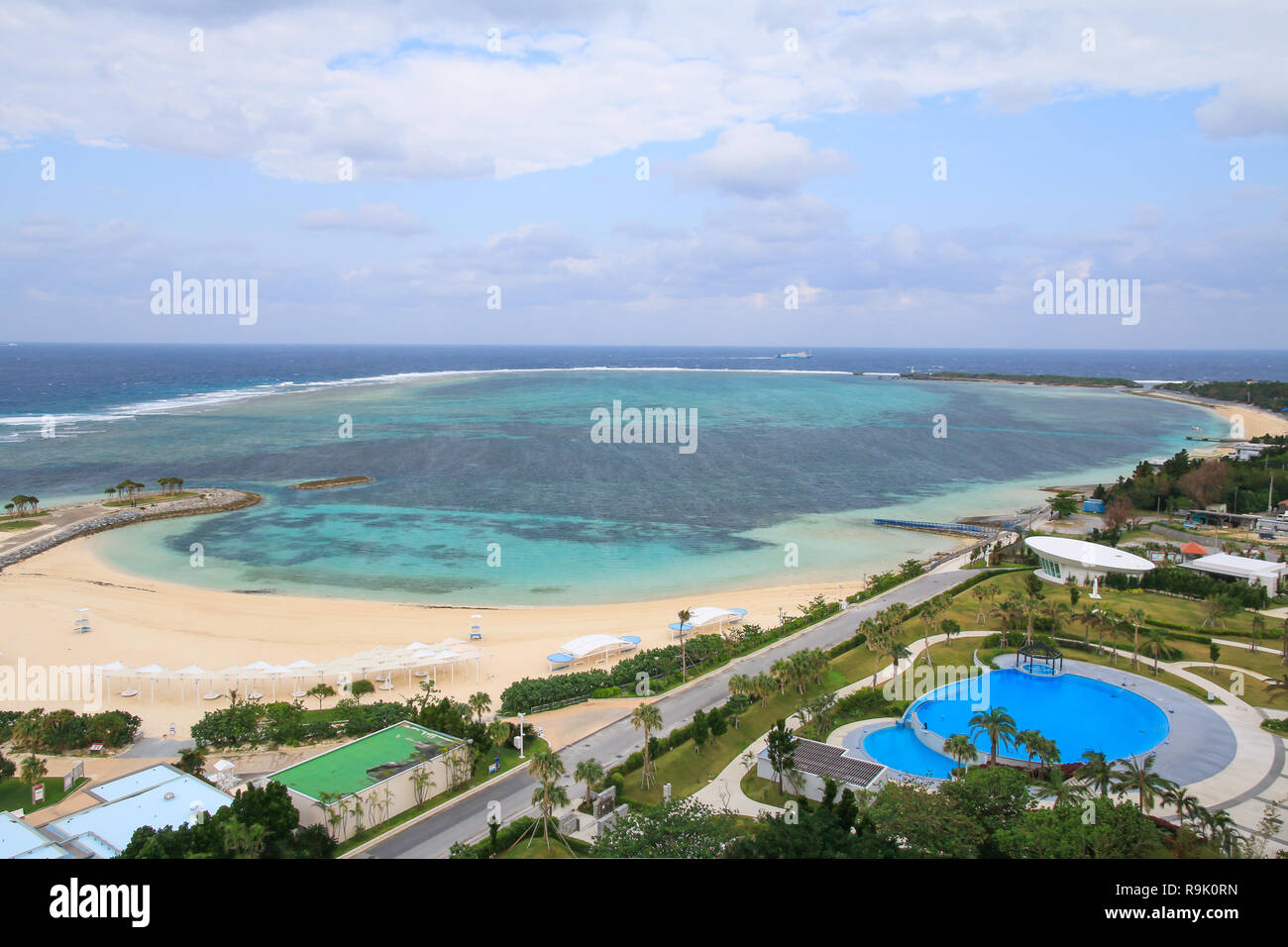 landscape of emerald beach in Motobu, Okinawa, Japan Stock Photo - Alamy
