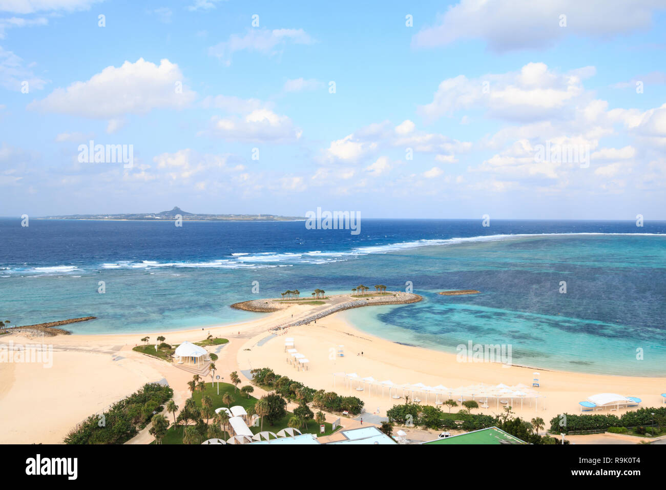 landscape of emerald beach in Motobu, Okinawa, Japan Stock Photo - Alamy