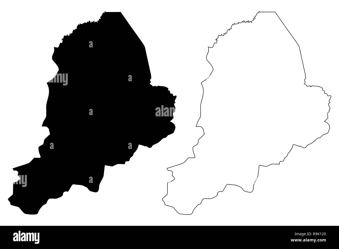 Borno State (Subdivisions of Nigeria, Federated state of Nigeria) map vector illustration ...