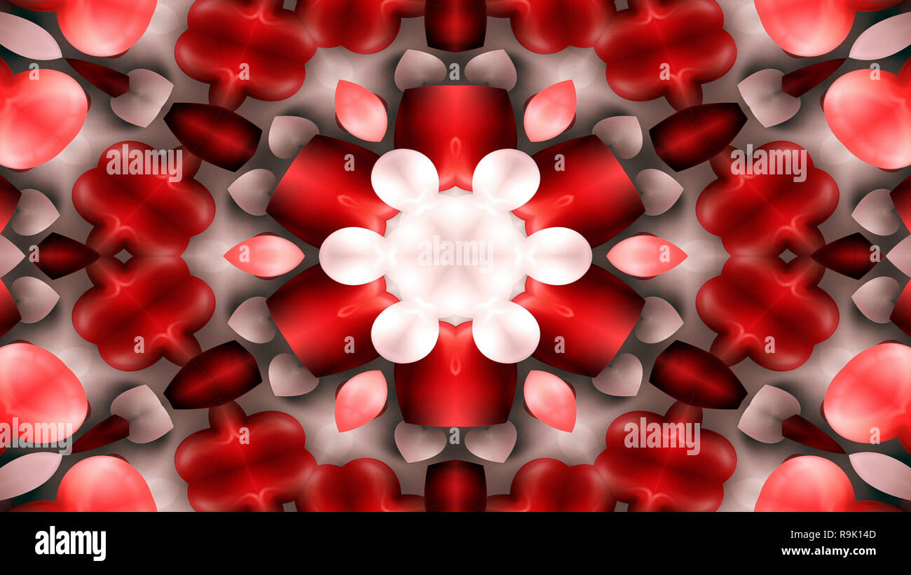Abstract Colorful Love Heart and Passion Colors Concept Symmetric ...