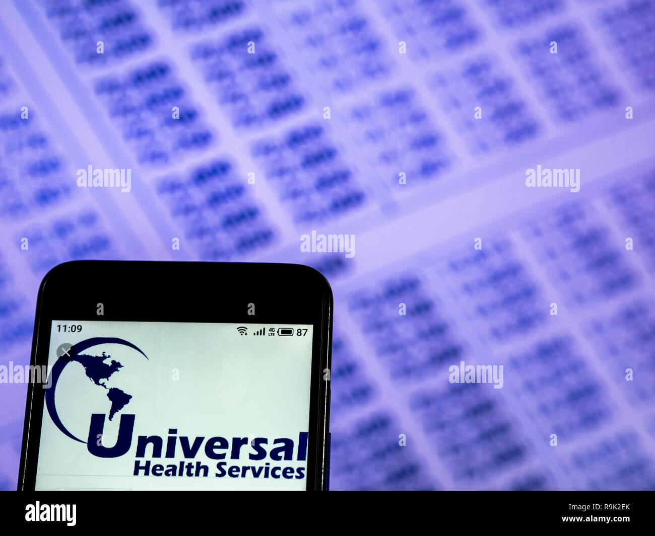 Universal Health Services Hospitals company logo seen displayed on ...
