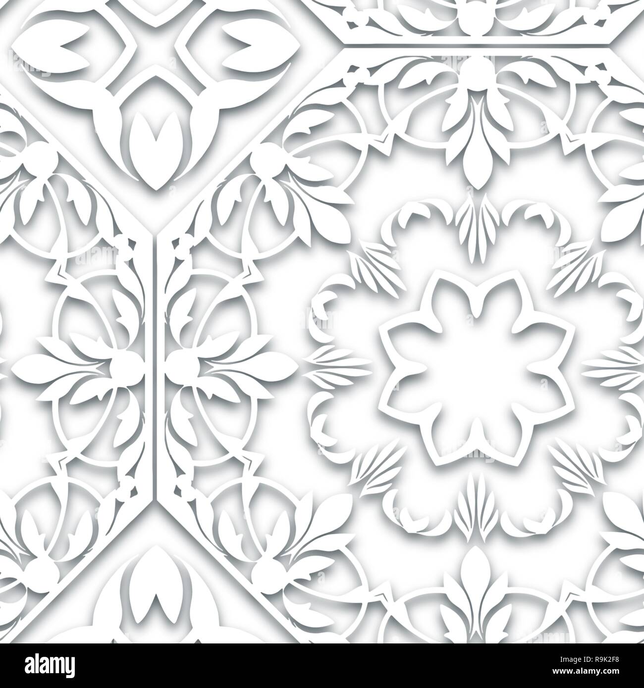 Seamless white pattern Stock Photo - Alamy