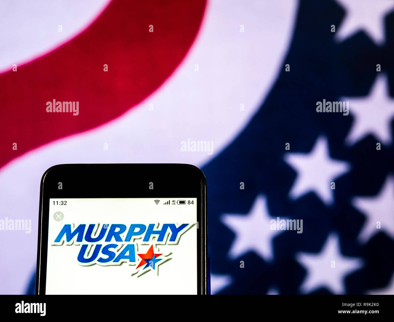 KIEV, UKRAINE - Dec 25,, 2018: Murphy USA Corporation logo seen displayed on smart phone Stock ...