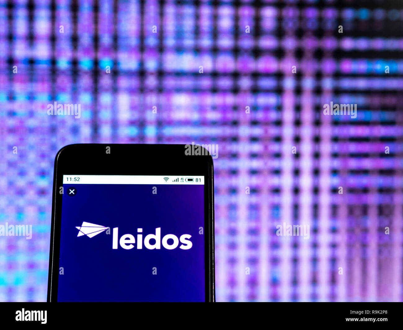 KIEV, UKRAINE - Dec 25,, 2018: Leidos Scientific research company logo ... KIEV, UKRAINE - Dec 25,, 2018: Leidos Scientific research company logo ...