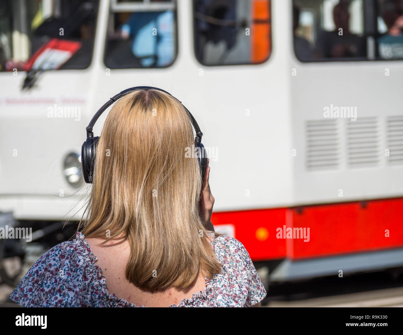 distracted woman in traffic Stock Photo - Alamy