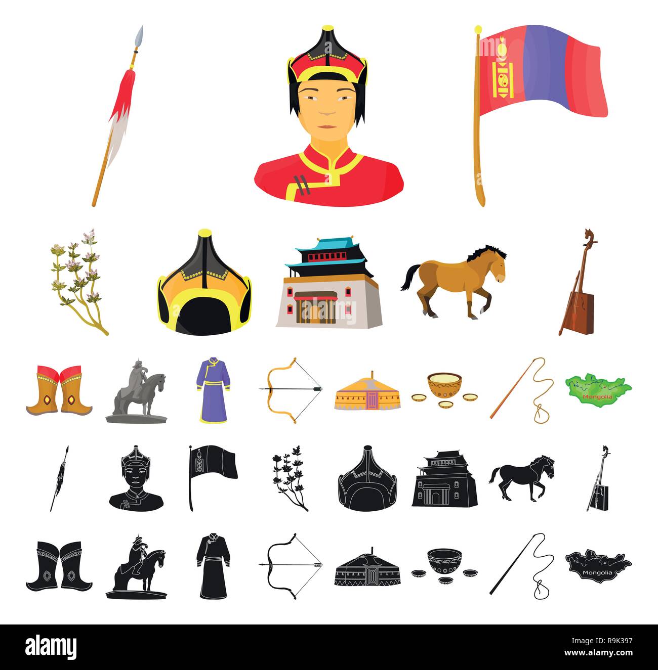 Mongol bow Stock Vector Images - Alamy