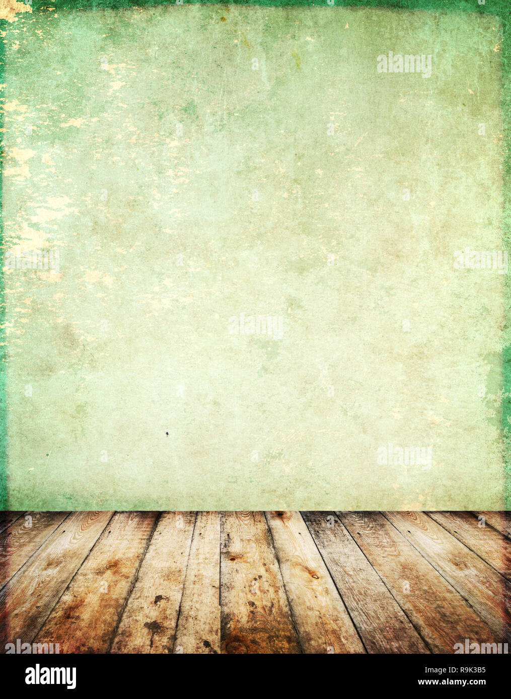 Old room with wooden floor Stock Photo - Alamy