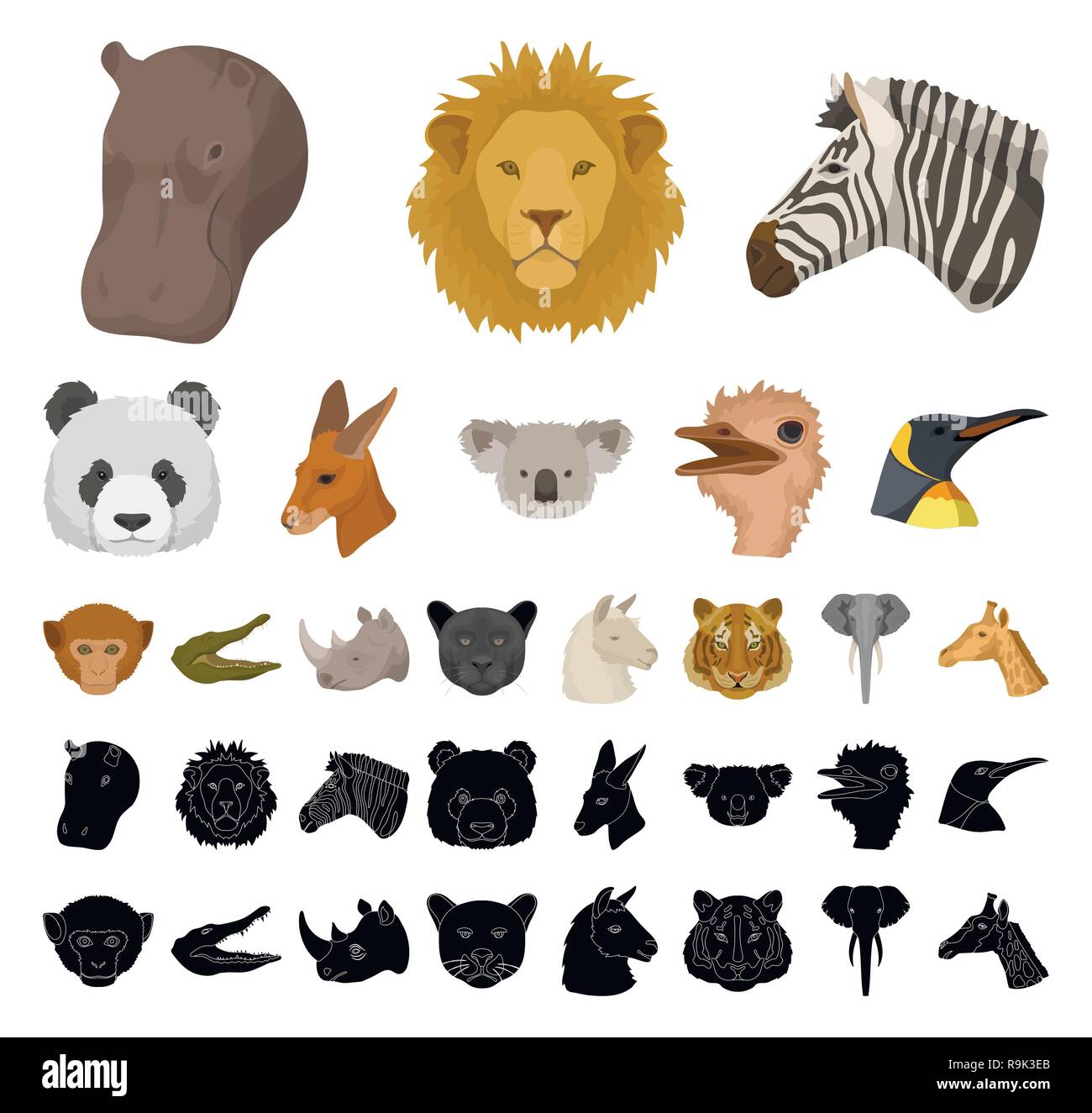 animal,art,artiodactyl,beast,bird,cartoon,black,collection,crocodile ...