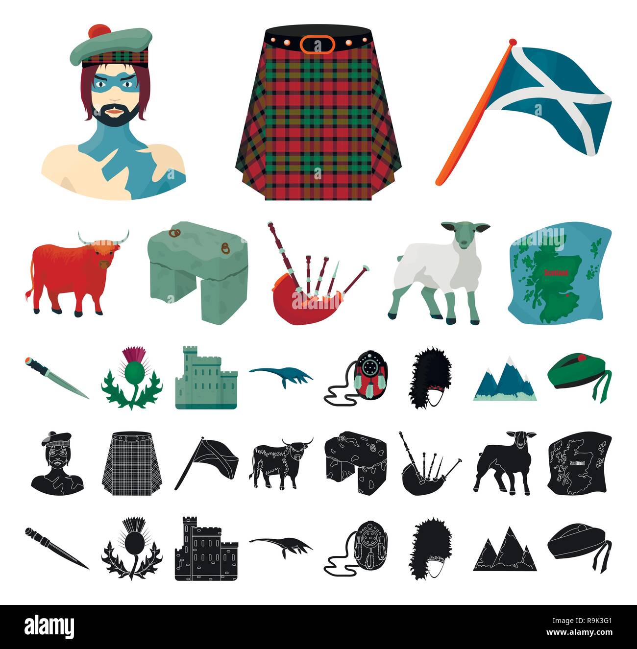 bag,bagpipe,beaver,bull,cap,cartoon,black,castle,clan,collection ...