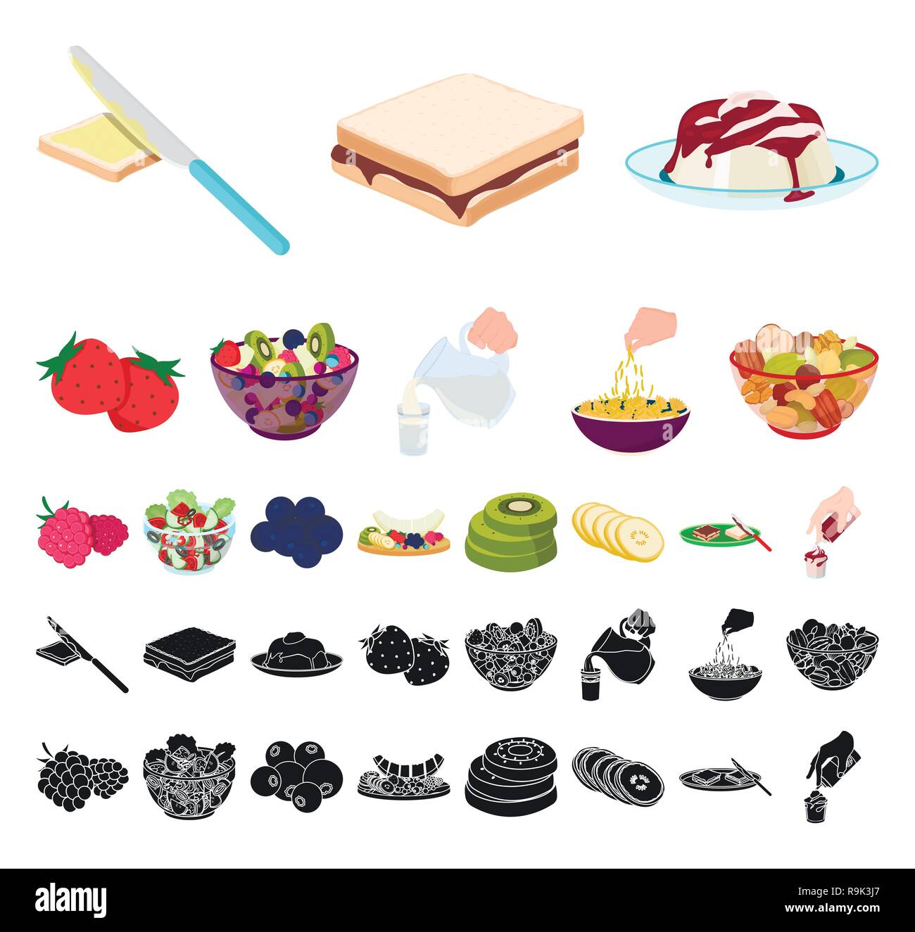 Mixture of vegetables Stock Vector Images - Alamy