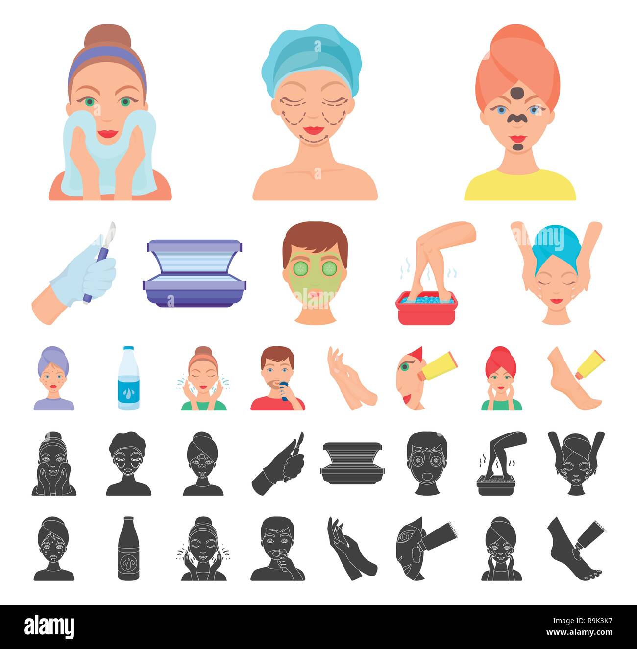 Washing feet Stock Vector Images - Alamy