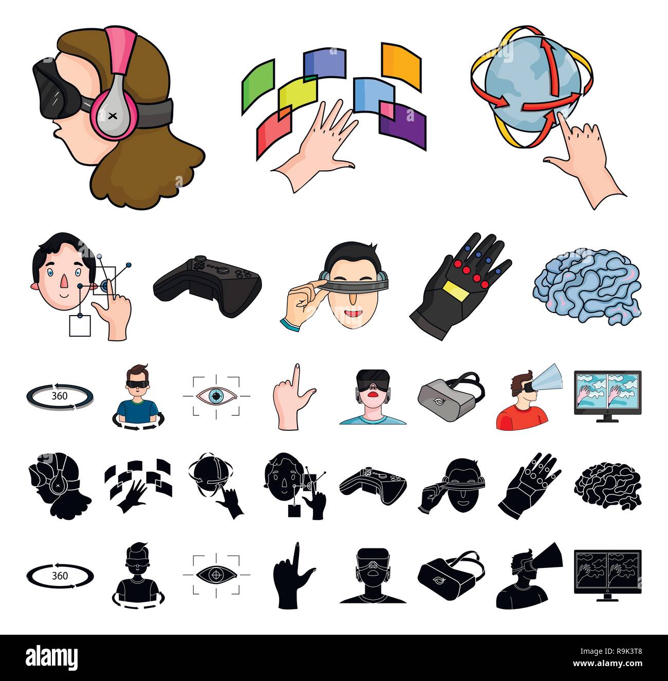 art,brain,cartoon,black,collection,controller,design,device,electronics ...