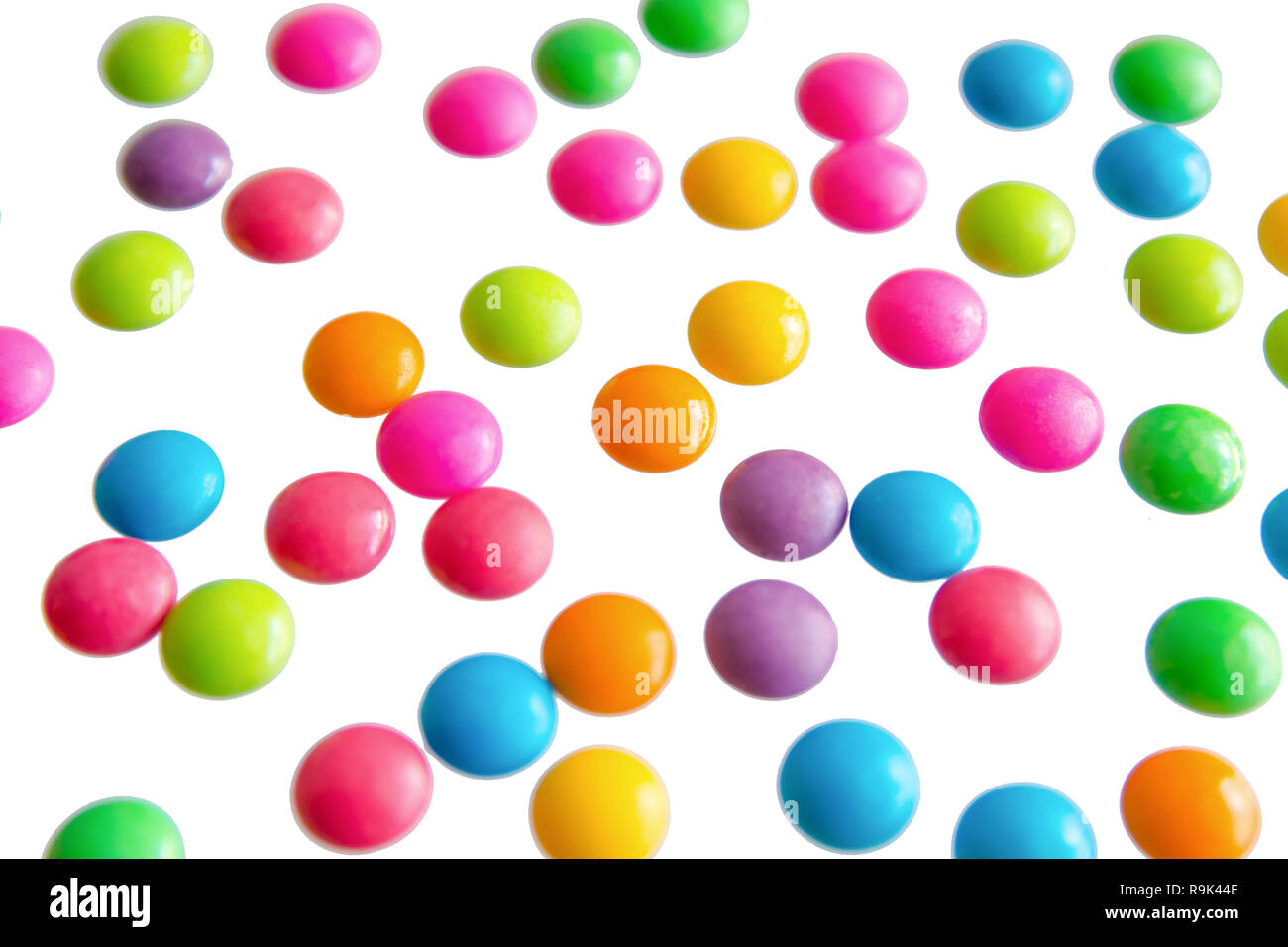 colorful chocolate coated candy isolated on white background Stock ...