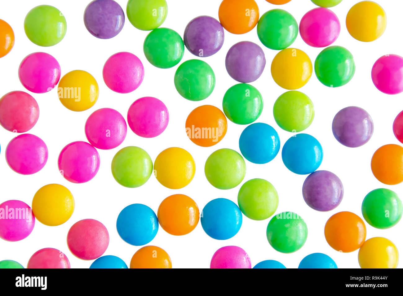 colorful chocolate coated candy isolated on white background Stock ...