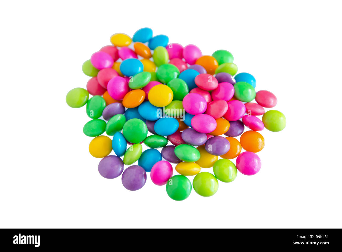 colorful chocolate coated candy isolated on white background angle ...