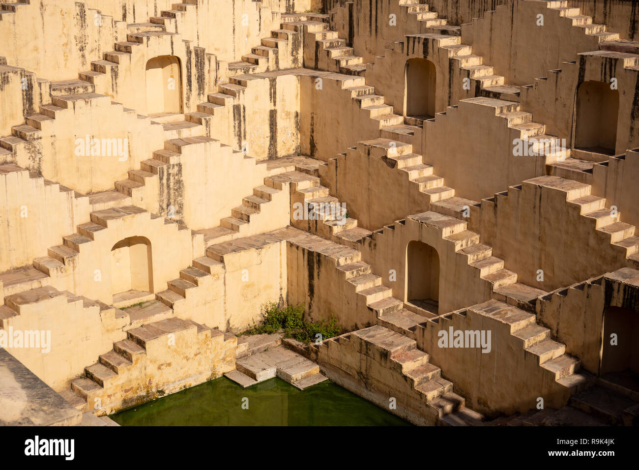 Architecture of stairs at Abhaneri baori stepwell in Jaipur Rajasthan ...