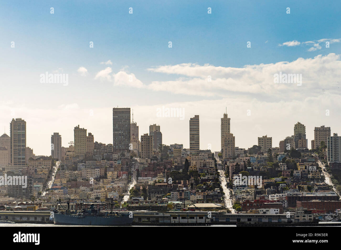 Jan 2017, San Francisco, USA: The north south running parallel streets ...