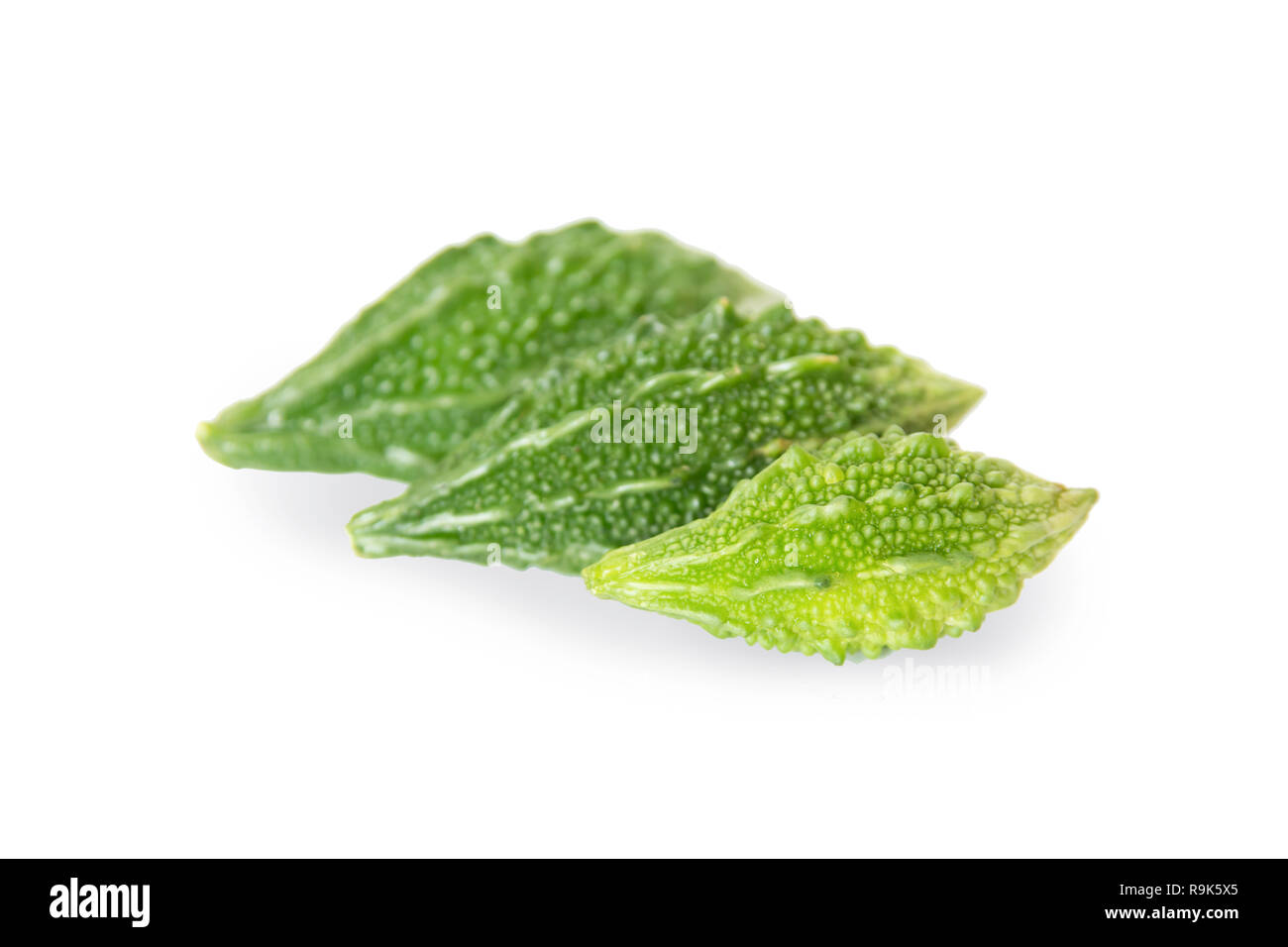 Bitter gourd isolated on white background with clipping path Stock ...