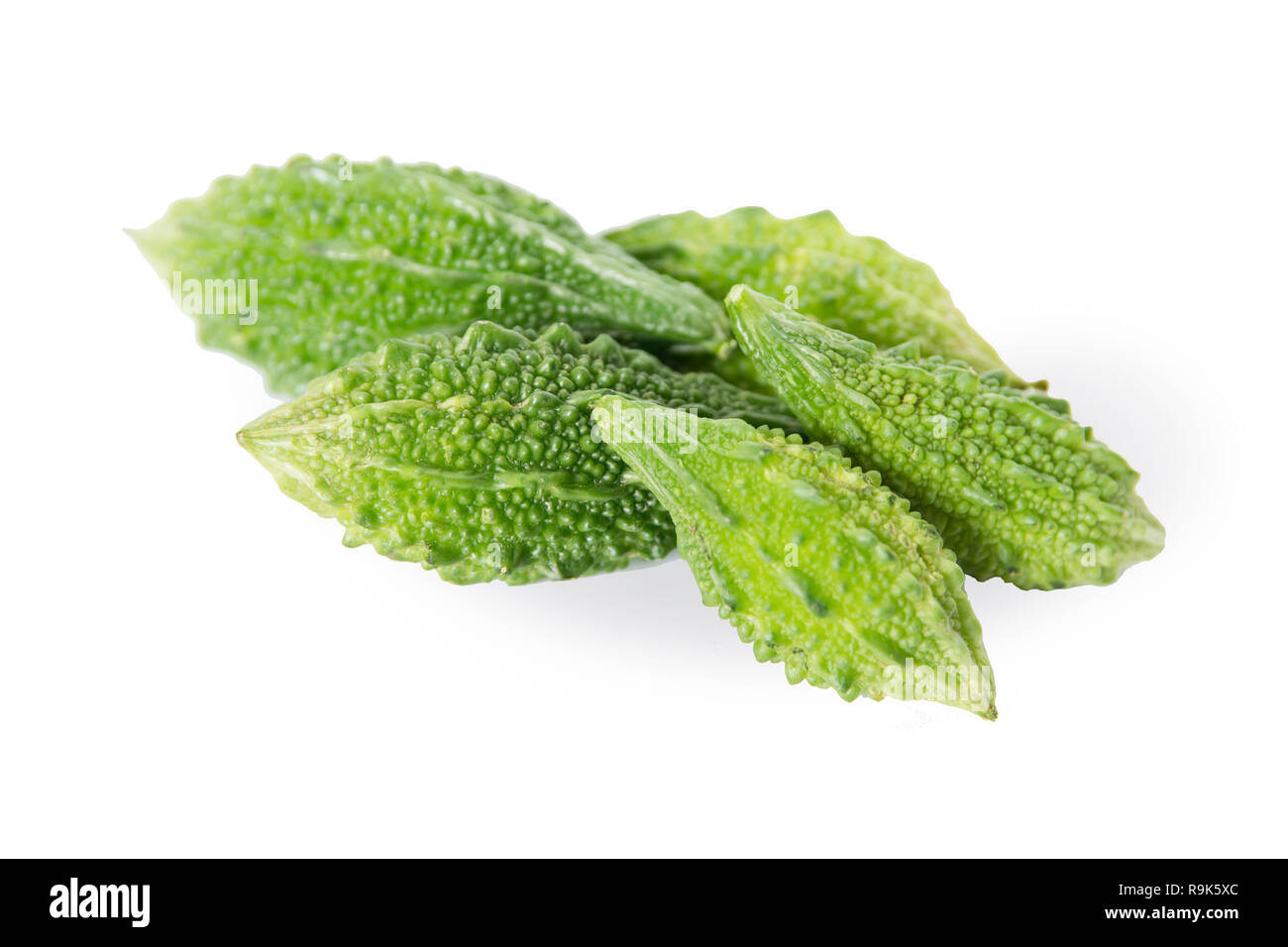 Bitter gourd isolated on white background with clipping path Stock ...