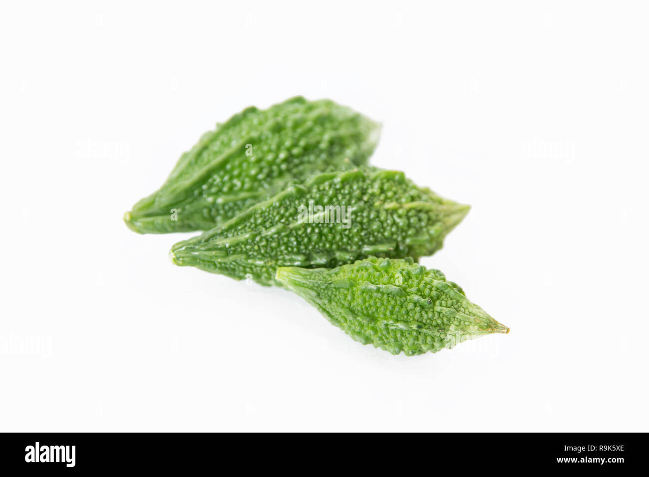 Bitter gourd isolated on white background with clipping path Stock ...