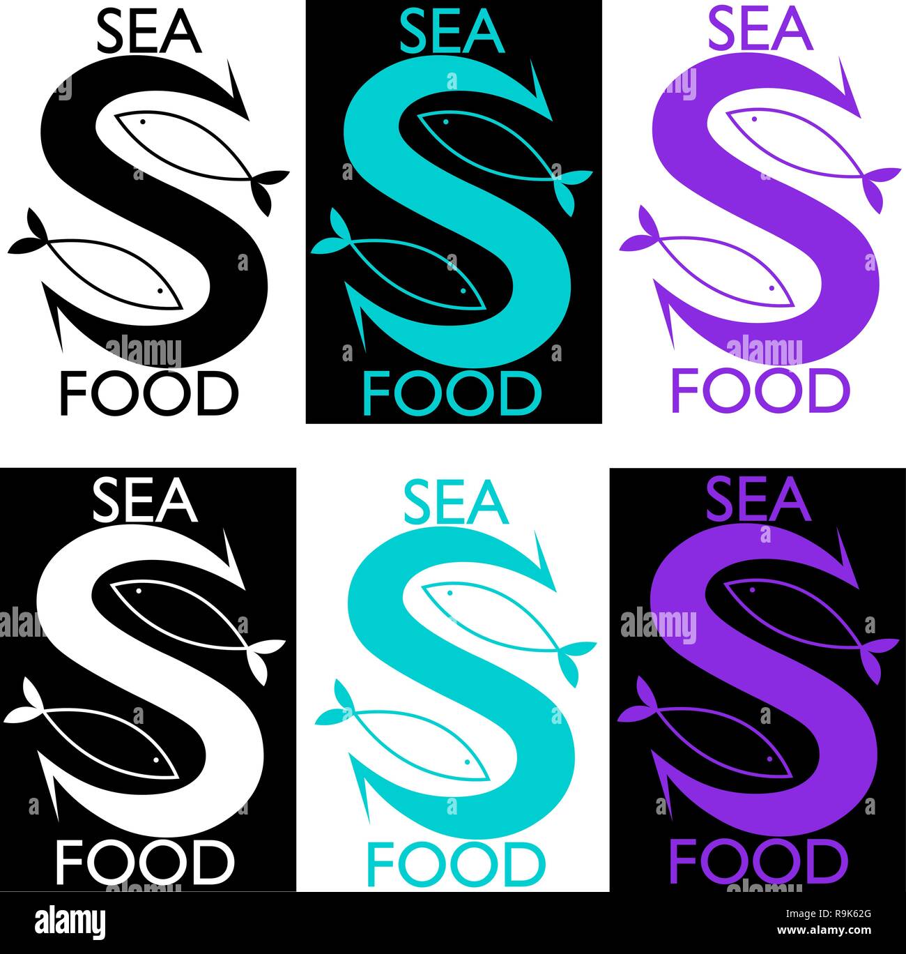 S fish logo hi-res stock photography and images - Alamy