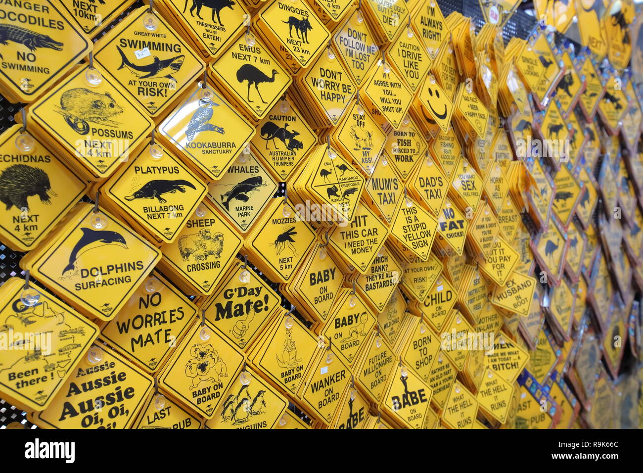 Road sign display at Queen Victoria market Melbourne Australia Stock ...