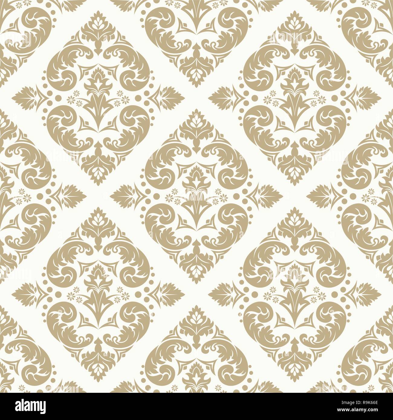 Vector seamless pattern. Luxury elegant texture of baroque style ...