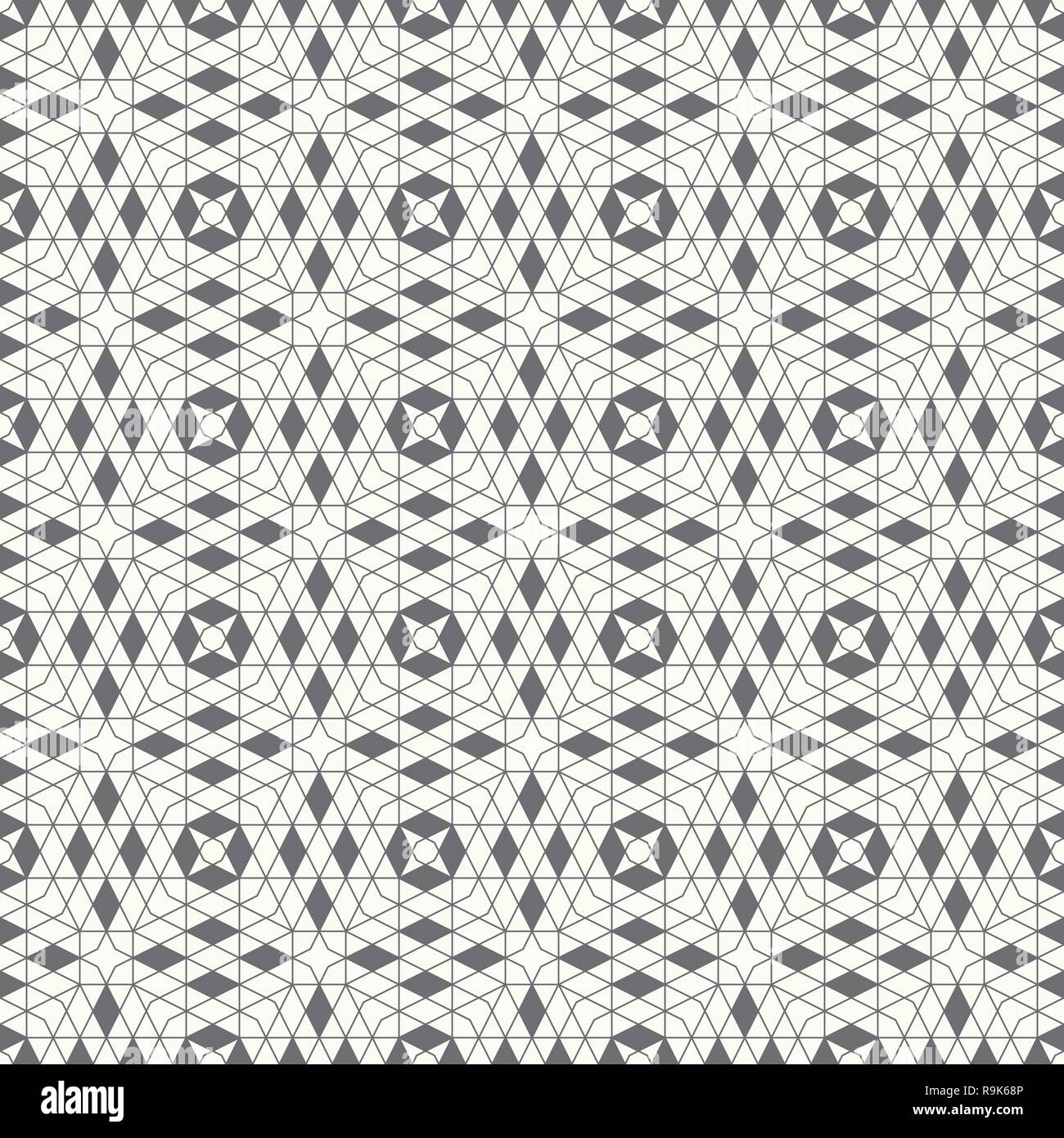 Seamless pattern. Stylish geometric texture. Modern linear ornament. Regularly repeating thin ...