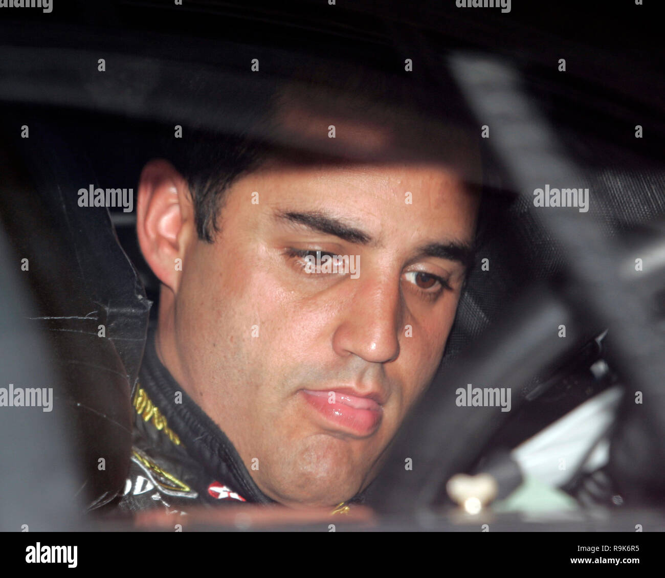 Juan Pablo Montoya of F1 racing fame, prepares to run in the NASCAR ...