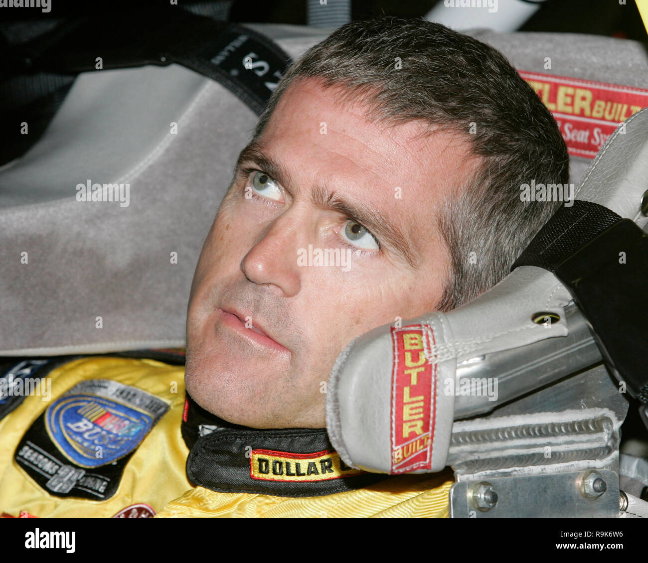 Bobby Labonte waits for the command to start your engines, as the ...
