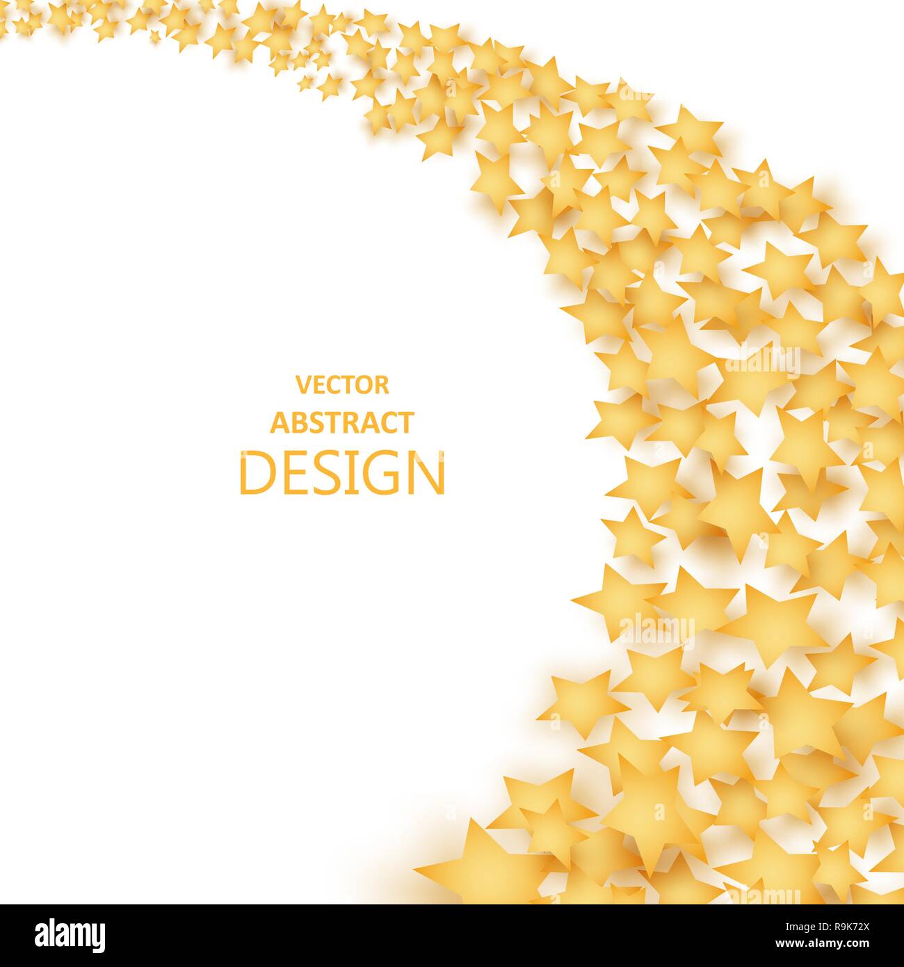 The falling stars with a shadow. Abstract background of a star wave ...