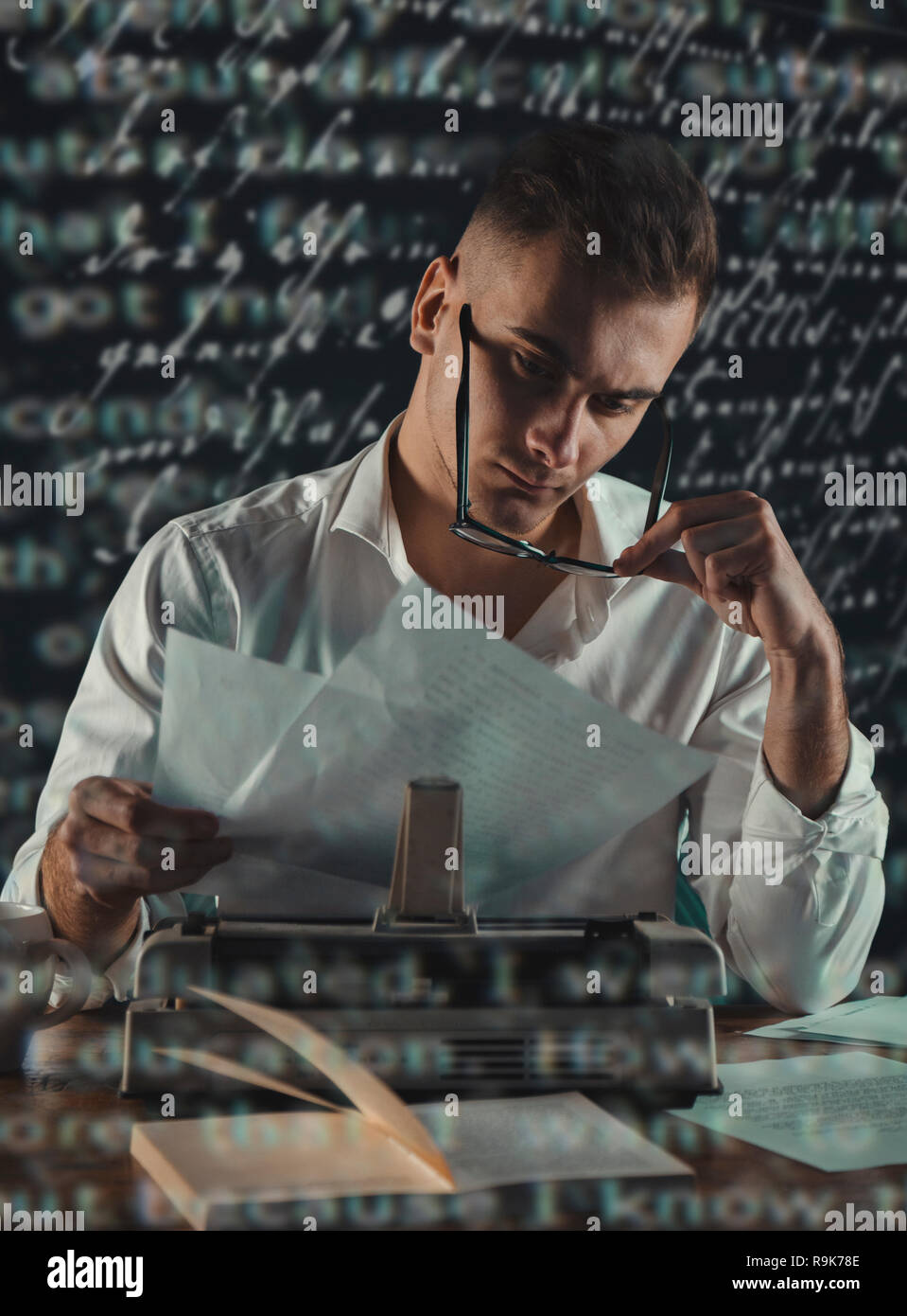 White Male Writer High Resolution Stock Photography and Images - Alamy