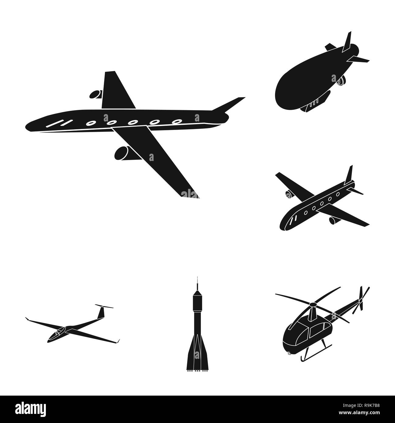 Vector design of transport and object icon. Set of transport and ...