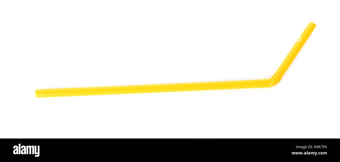 Yellow straw isolated on white background Stock Photo - Alamy