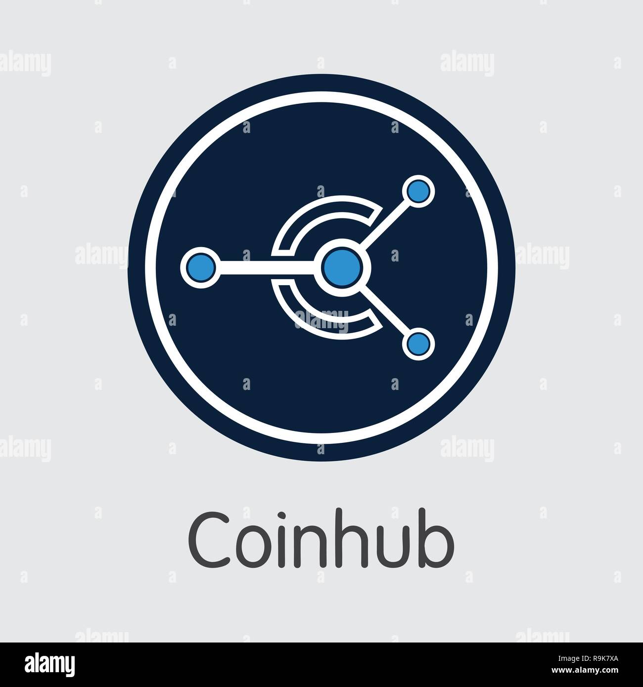 Exchange - Coinhub. The Crypto Coins or Cryptocurrency Logo Stock ...
