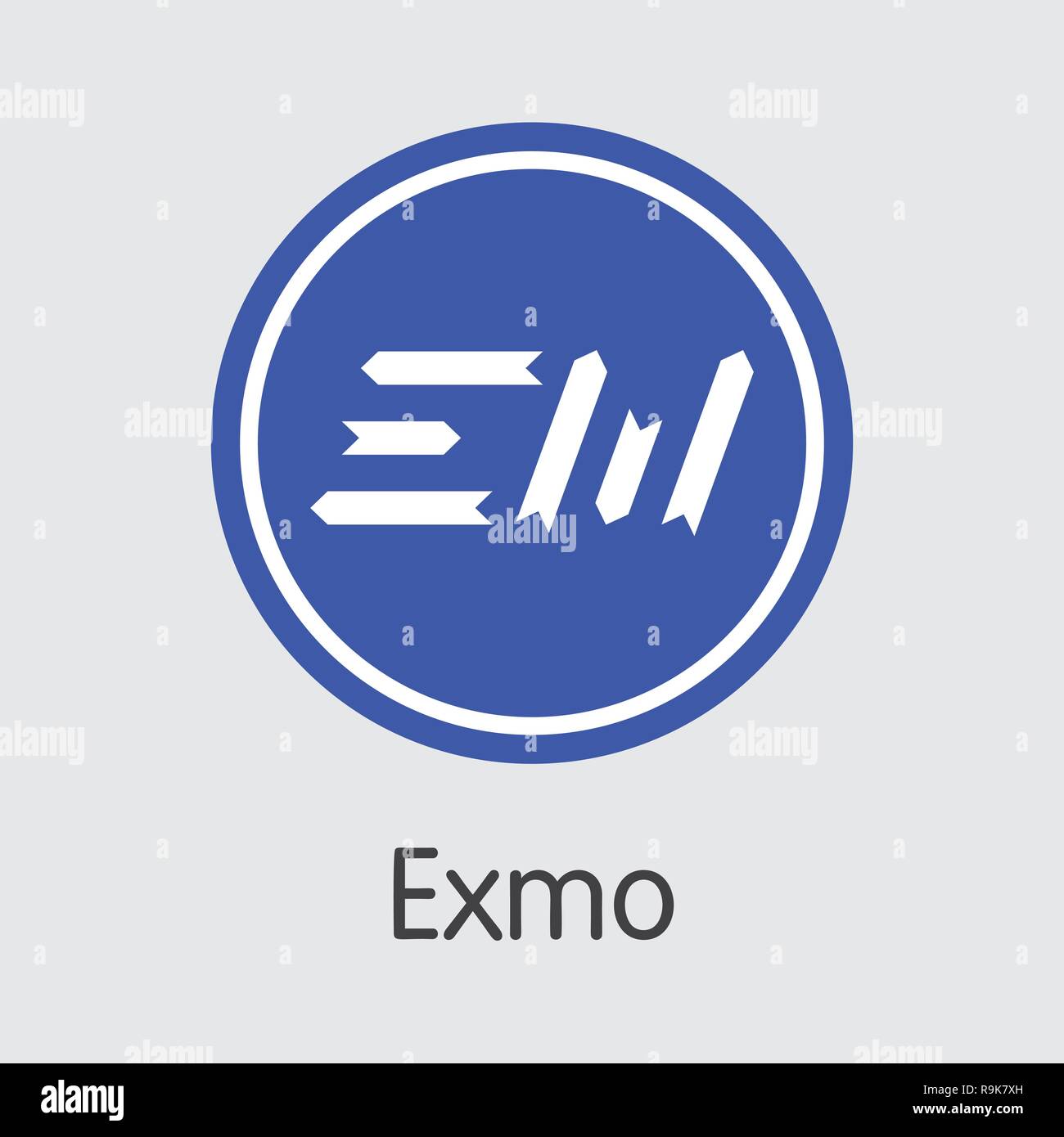Exchange - Exmo. The Crypto Coins or Cryptocurrency Logo Stock Vector ...