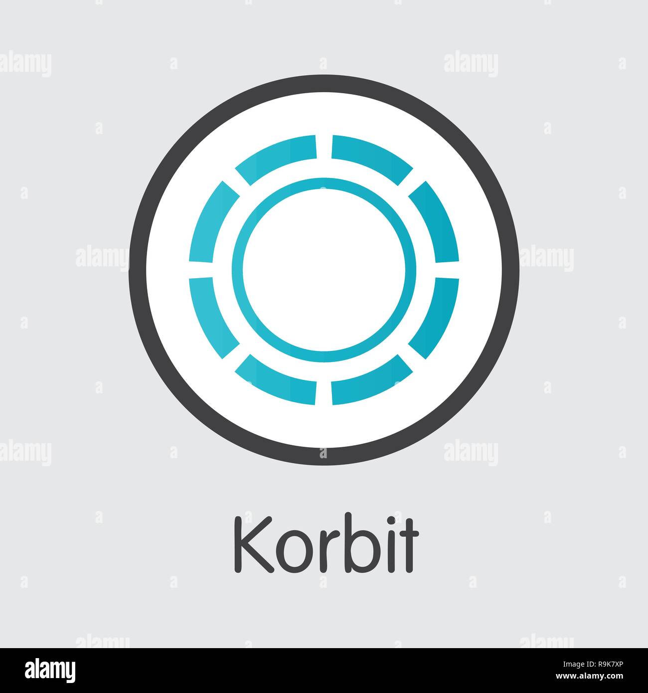 Exchange - Korbit Copy. The Crypto Coins or Cryptocurrency Logo Stock ...