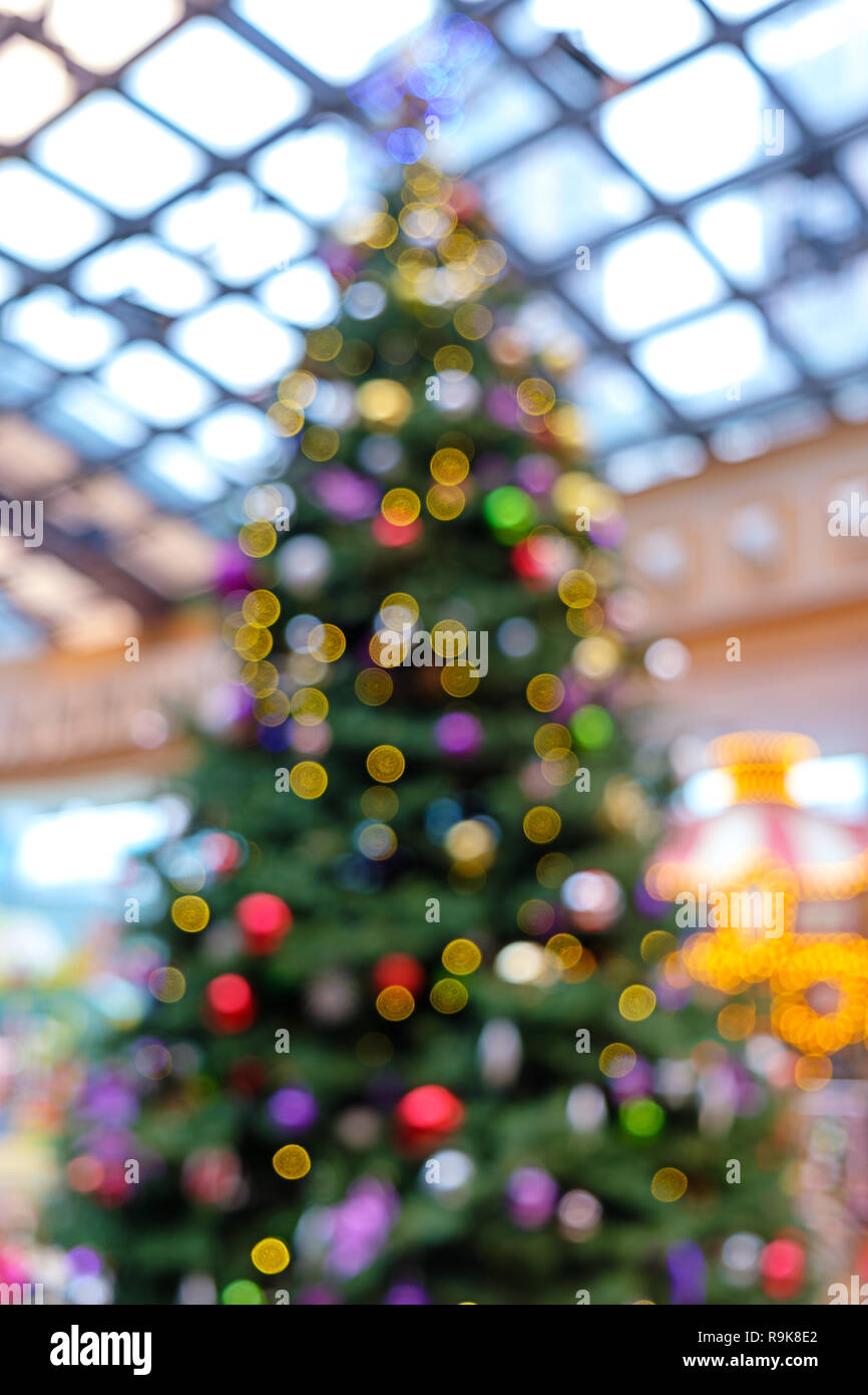 Nice christmas light with defocused and bokeh light background Stock ...