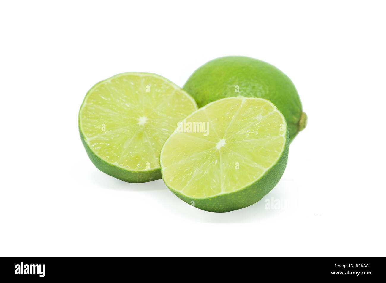 Lime slice isolated on white background with clipping path Stock Photo ...