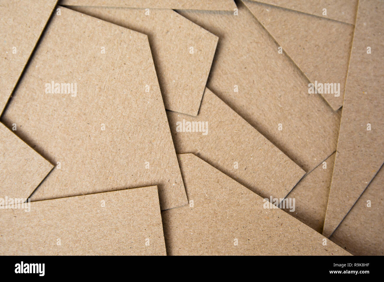 Brown paper cut background. Material design background Stock Photo - Alamy