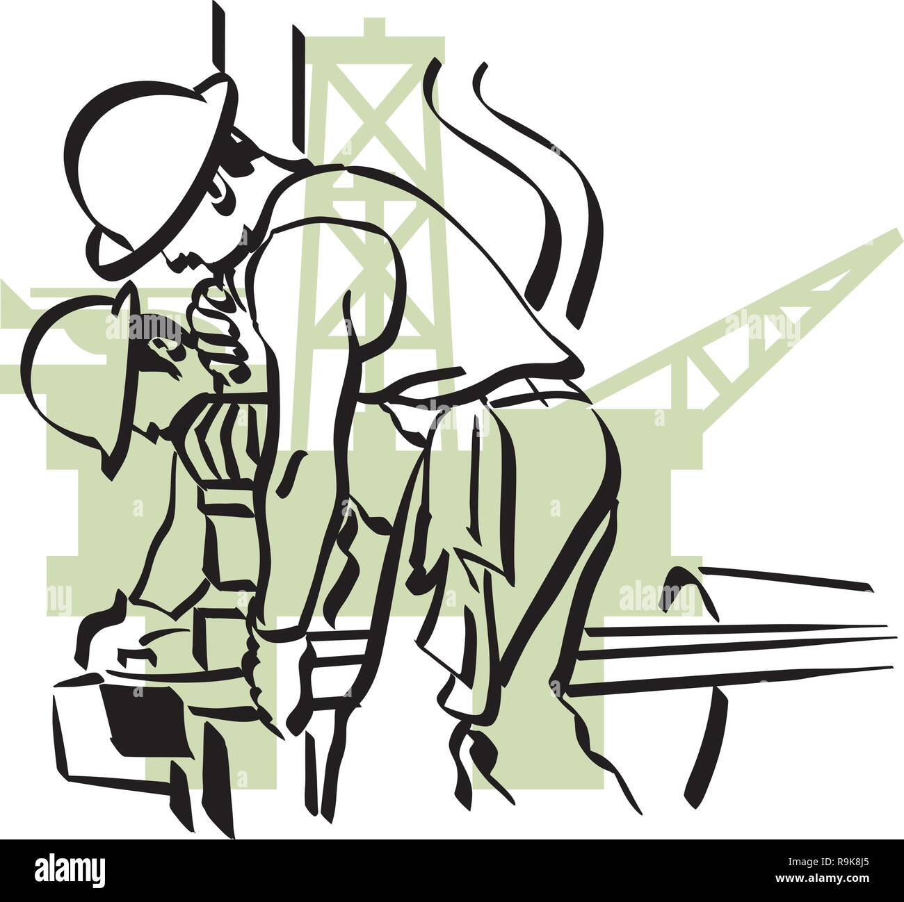 Oil rig worker Cut Out Stock Images & Pictures - Alamy